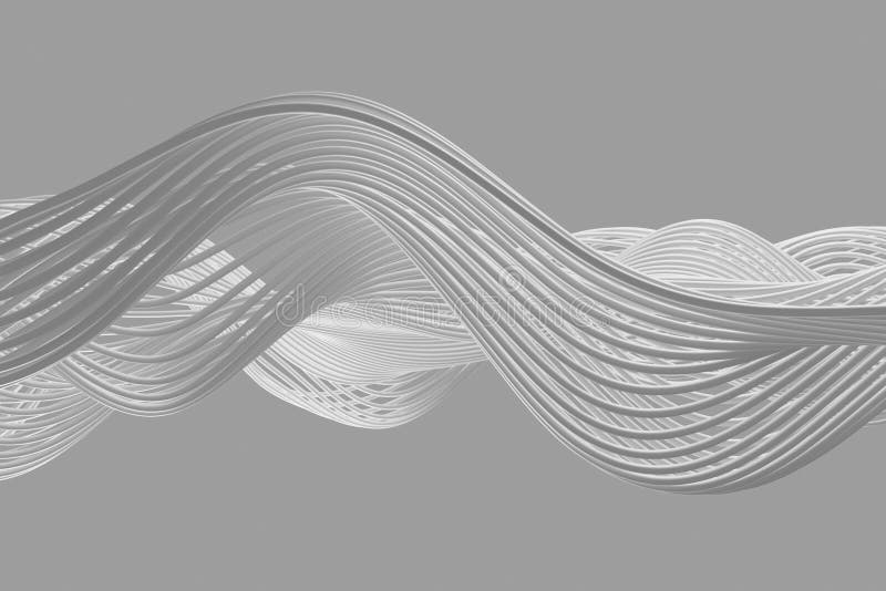 Abstract Wave Shapes White Waves Background Stock Illustration ...