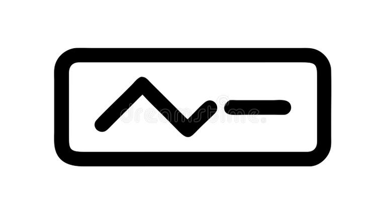 Abstract Wave Signal Icon in Black Box Data Indicator UI Vector Design ...