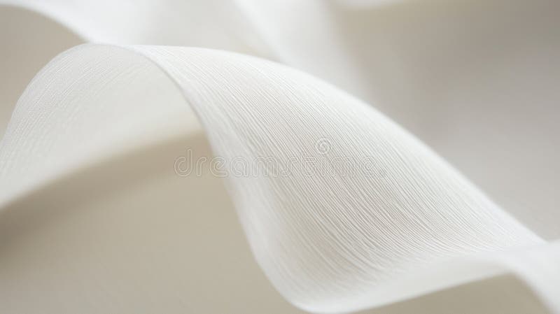 Abstract Wave of Soft White Fabric Texture Art Stock Illustration ...