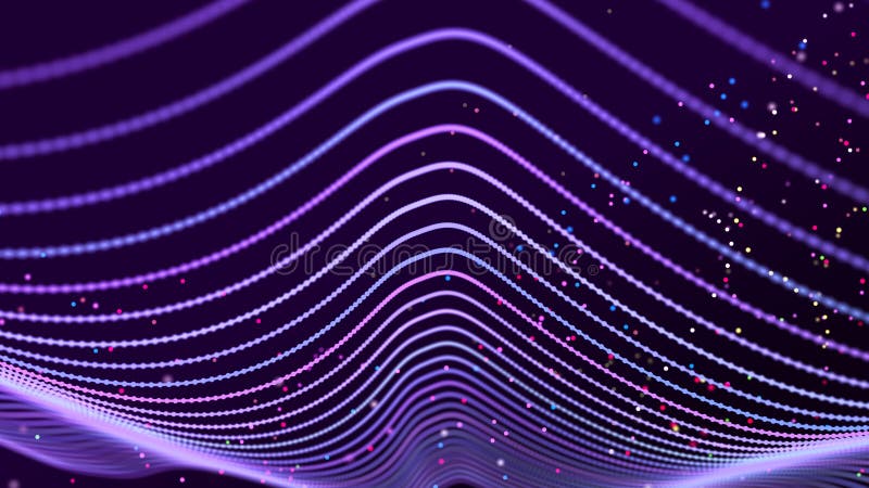 Abstract Wave of Sound Particles. Equalizer for Music Stock ...