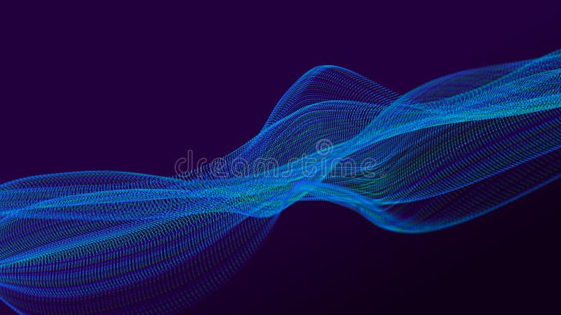 Abstract Wave of Sound Particles. Equalizer for Music. Signal ...