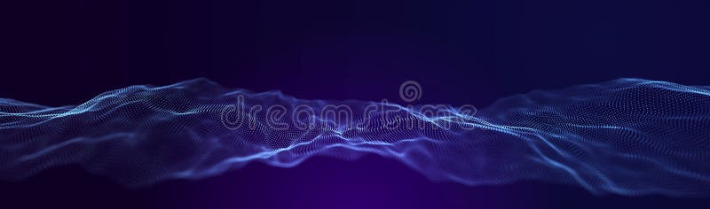 Abstract Wave of Sound Particles. Equalizer for Music. Signal ...