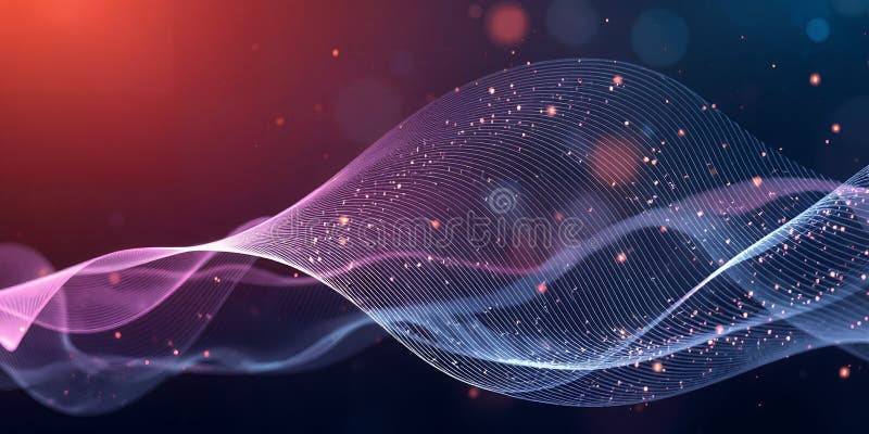 Abstract Wave with Sparkle Effect Stock Illustration - Illustration of ...