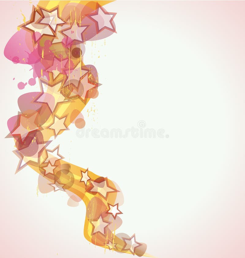 Abstract wave with stars stock vector. Illustration of bubble - 16144847