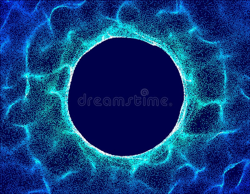 Abstract Wave Surface of Particles. Round Hole Stock Vector ...