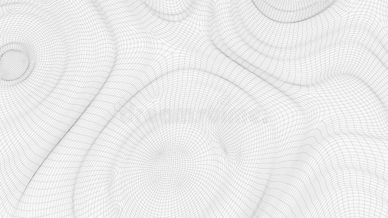 Abstract Wave Surface Wireframe Retro Pattern. Abstract 3d Vector ...