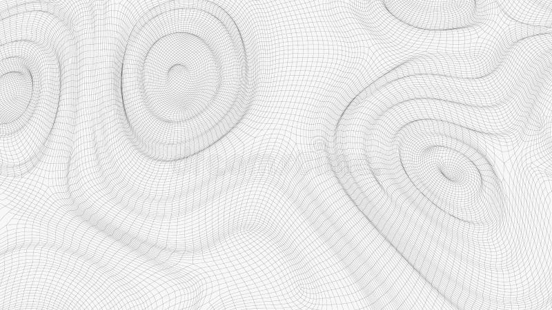 Abstract Wave Surface Wireframe Retro Pattern. Abstract 3d Vector ... Abstract Wave Surface Wireframe Retro Pattern. Abstract 3d Vector ...