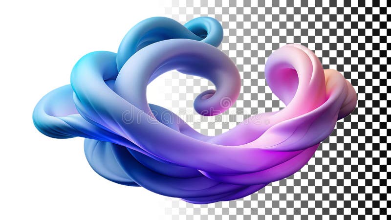 Abstract Wave Swirl, Fluid Motion Design, Dynamic Graphic Element Png ...