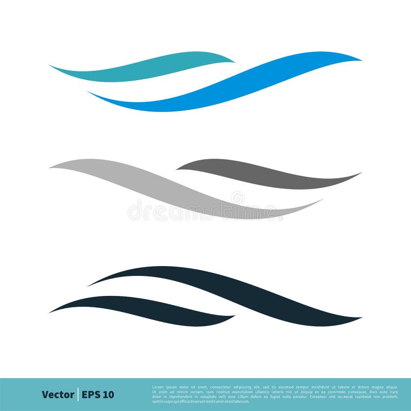 Wave Swoosh Logo Template Illustration Design. Vector EPS 10 Stock ...