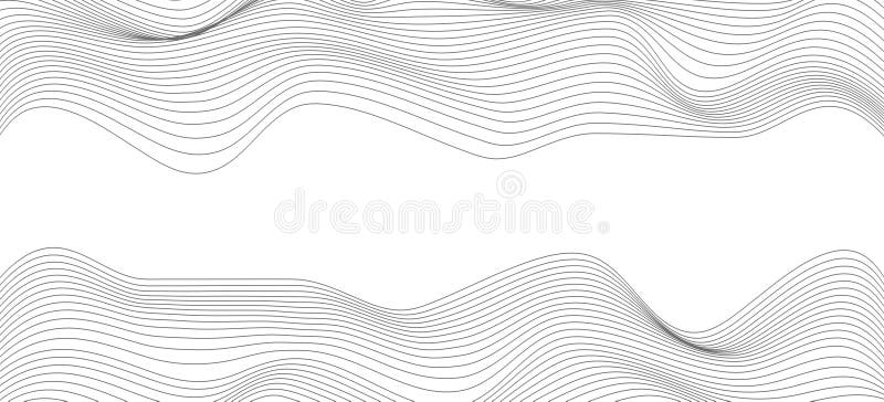 Abstract Wave Texture Line Style on White Background Stock Vector ...