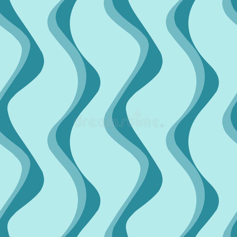 Abstract Wave Twisting Line Seamless Pattern Broken Blue Emerald Mint ...
