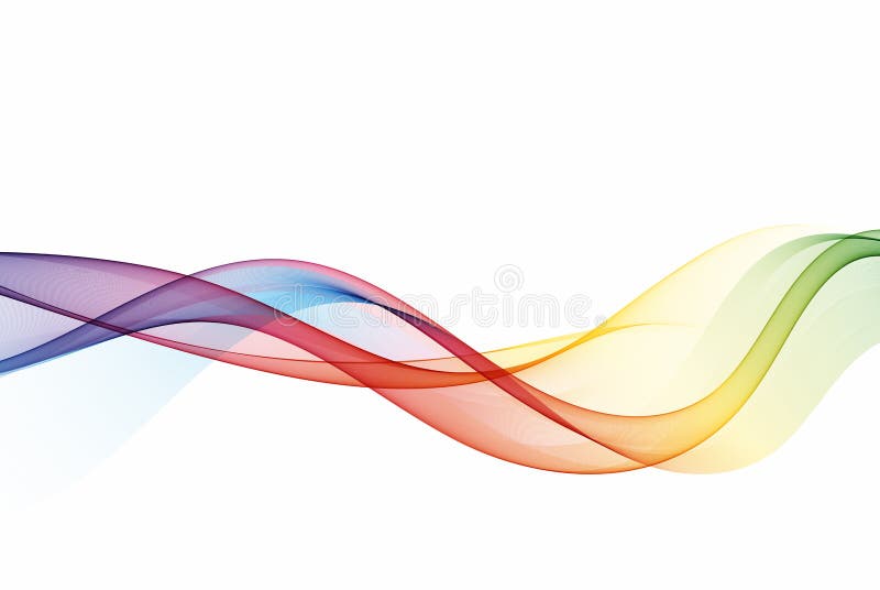 Abstract Wave Vector Background, Iridescent Wavy Lines. Spectrum Wave ...
