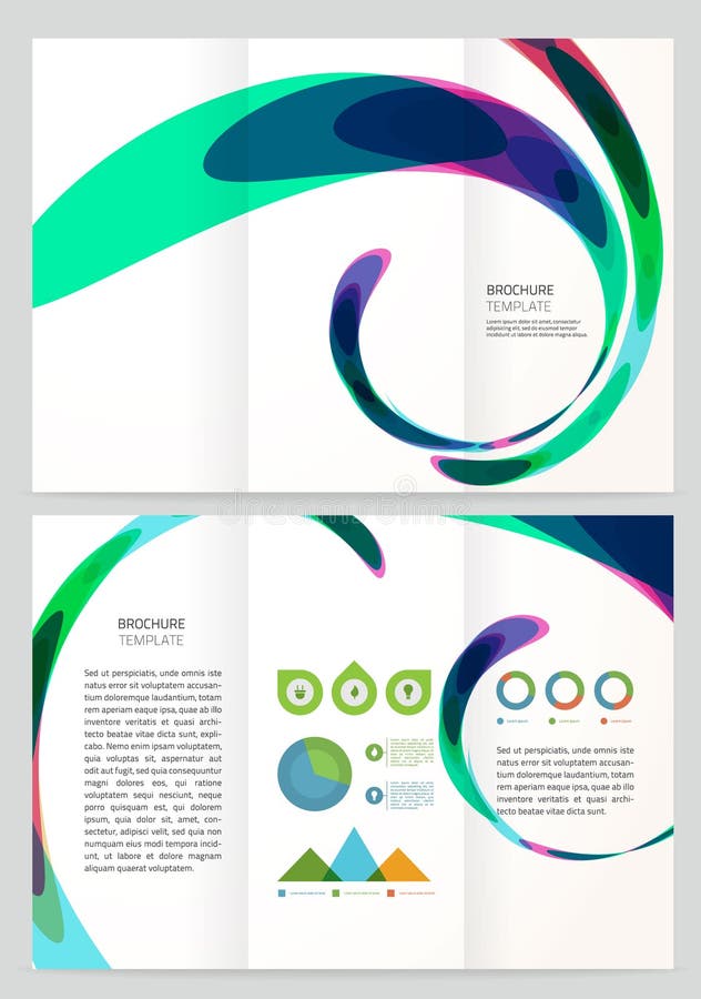 Abstract Wave Vector Brochure Template. Stock Vector - Illustration of ...