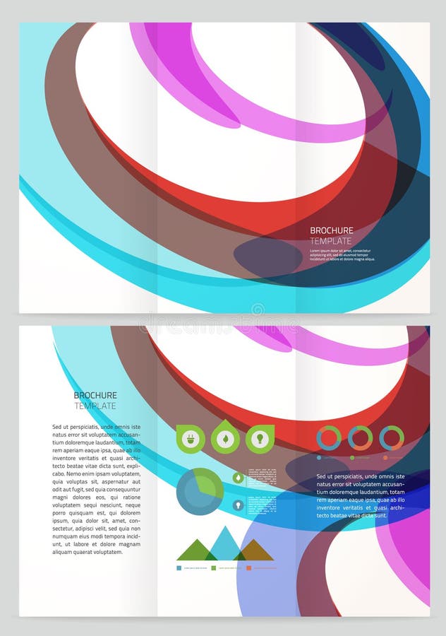 Abstract Wave Vector Brochure Template. Stock Vector - Illustration of ...