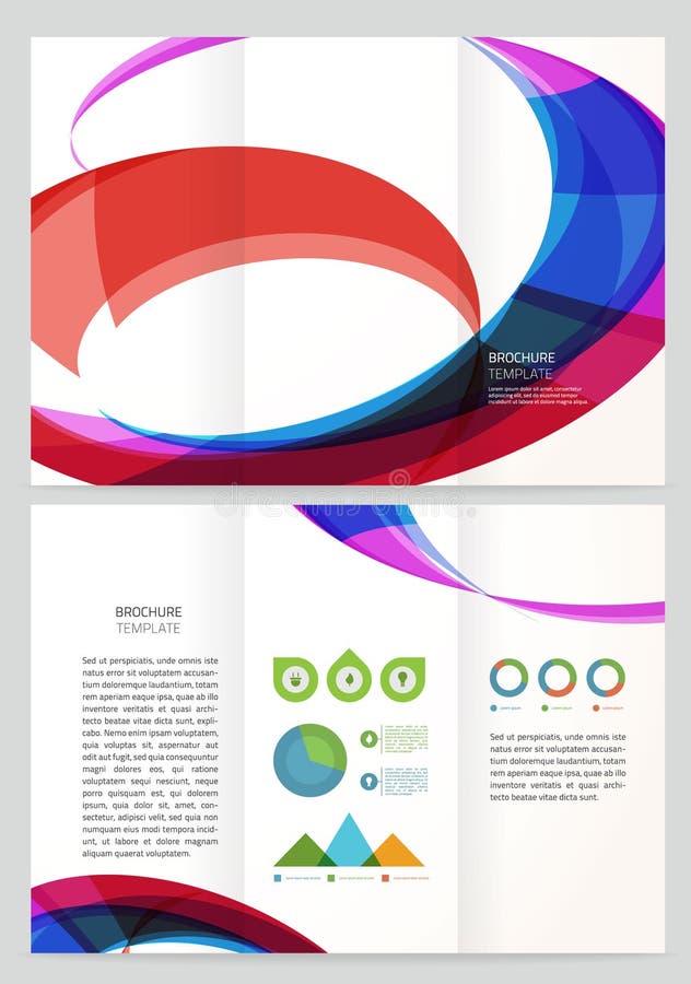 Abstract Wave Vector Brochure Template. Stock Vector - Illustration of ...