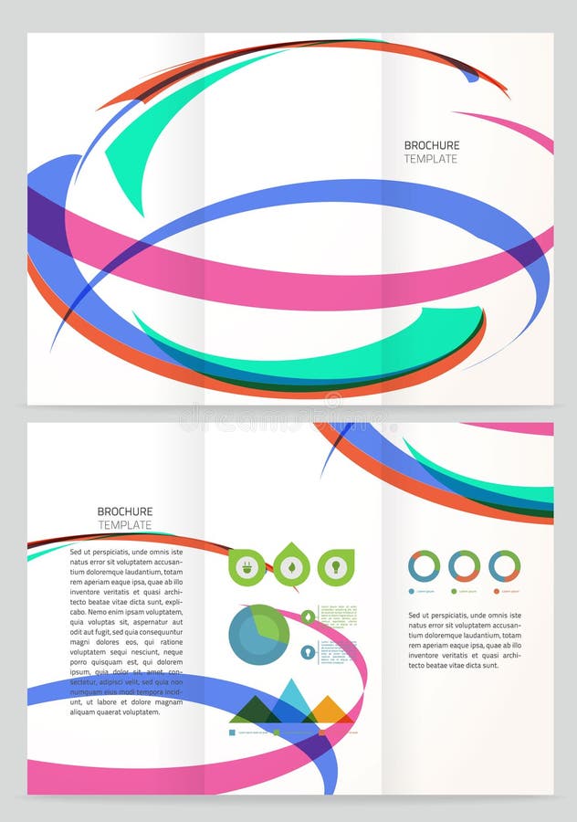 Abstract Wave Vector Brochure Template. Stock Vector - Illustration of ...