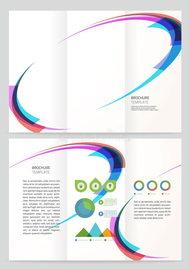 Abstract Wave Vector Brochure Template Stock Vector - Illustration of ...