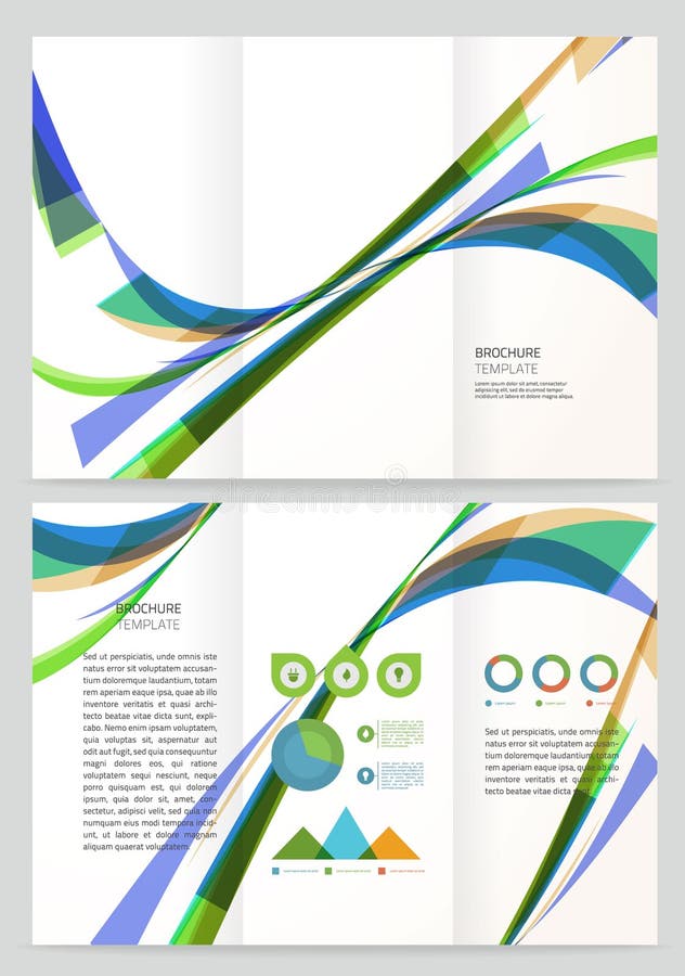 Abstract Wave Vector Brochure Template Stock Vector - Illustration of ...
