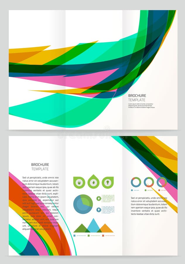 Abstract Wave Vector Brochure Template Stock Vector - Illustration of ...