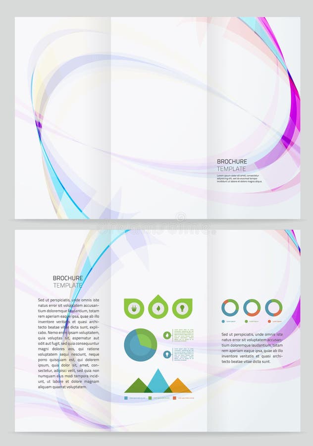 Abstract Wave Vector Brochure Template Stock Vector - Illustration of ...