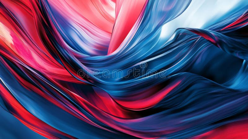 Abstract Wave of Vibrant Colors, Dynamic Flow. Modern Art and ...