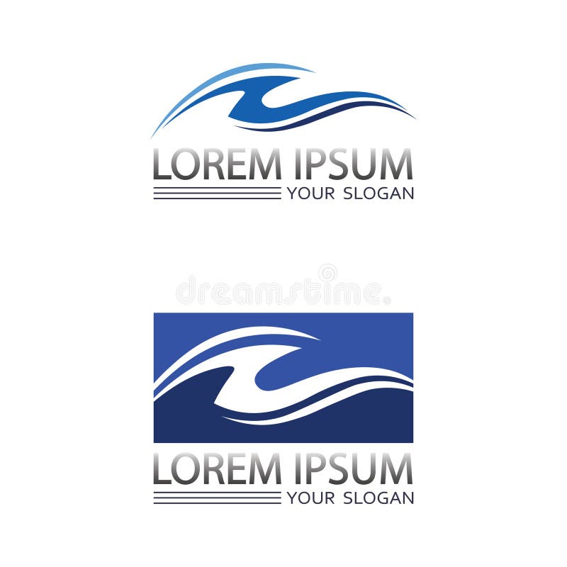 Abstract Wave Water Vector Logo Design Inspired by Natural Ocean ...