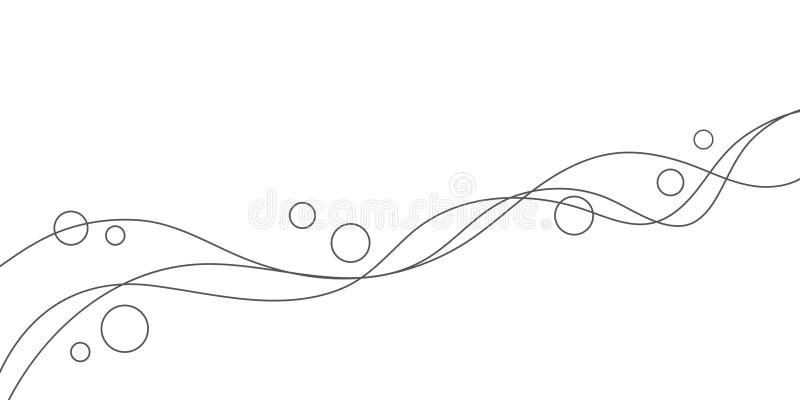 Abstract Wave on White Background. Wave Drawing of Lines. Vector ...