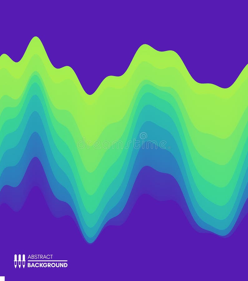 Abstract Waveform Background. 3d Technology Style. Vector Illustration ...