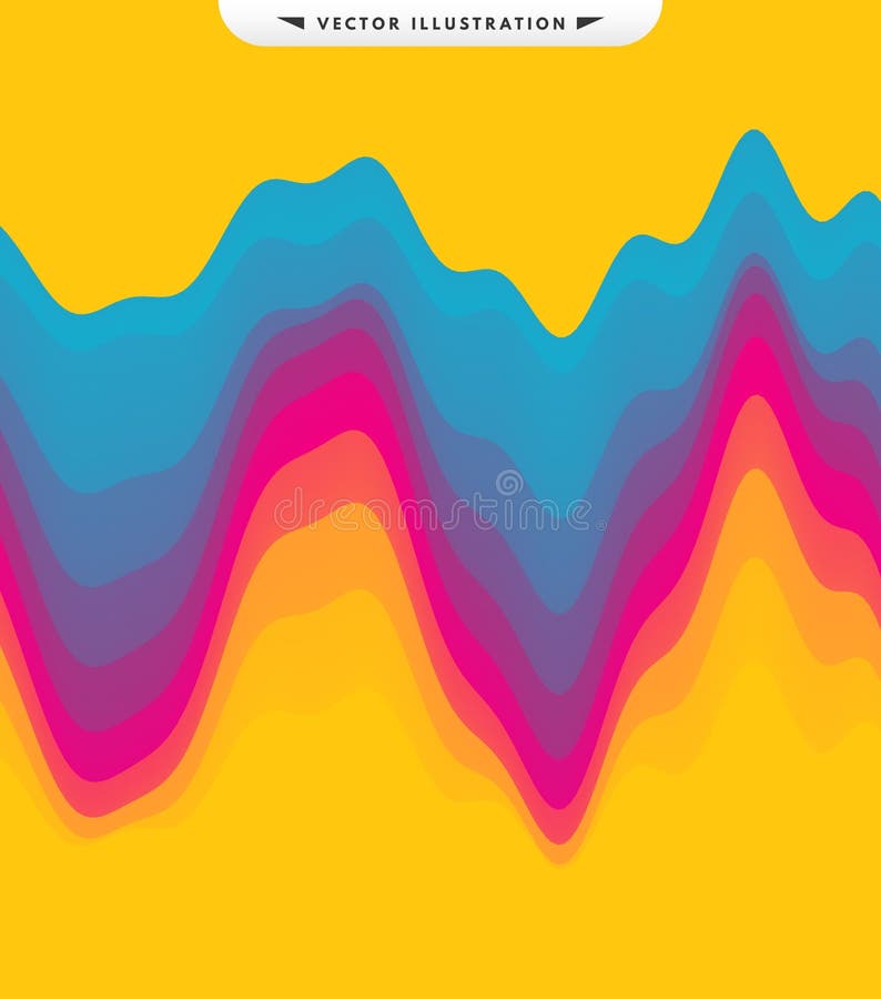 Abstract Waveform Background. 3d Technology Style Stock Vector ...
