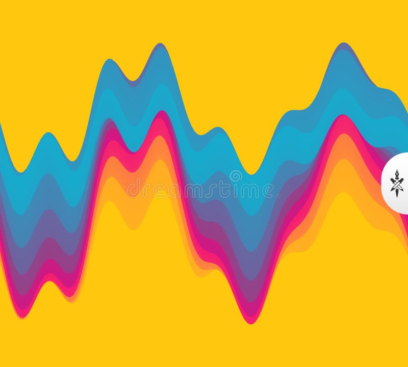 Abstract Waveform Background. 3d Technology Style Stock Vector ...