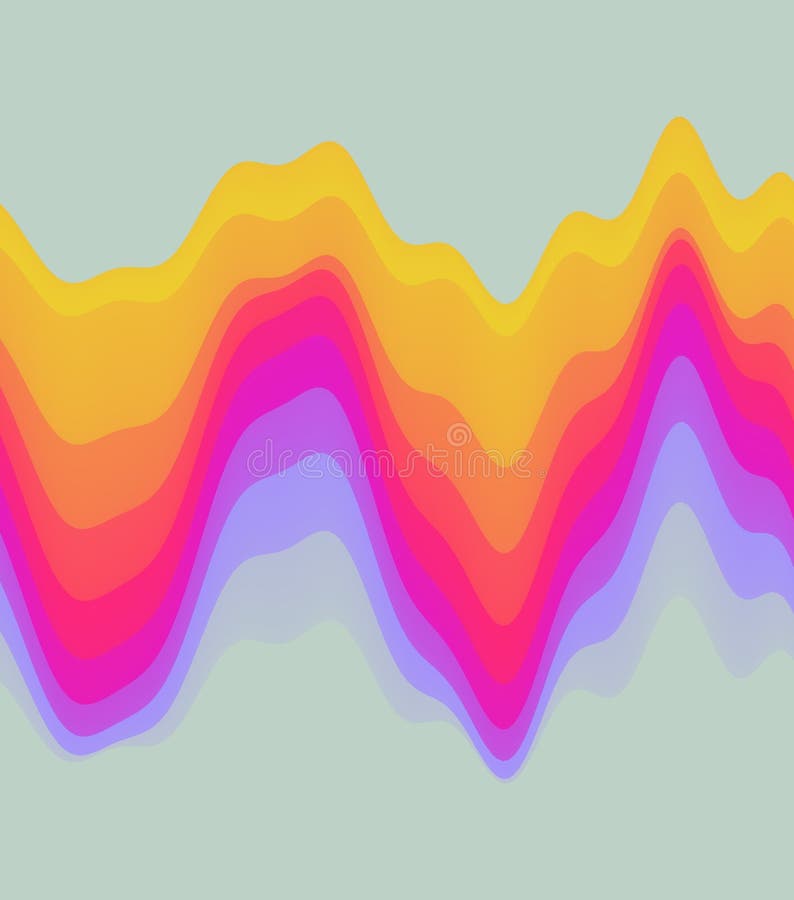 Abstract Waveform Background. 3d Technology Style. Vector Illustration ...