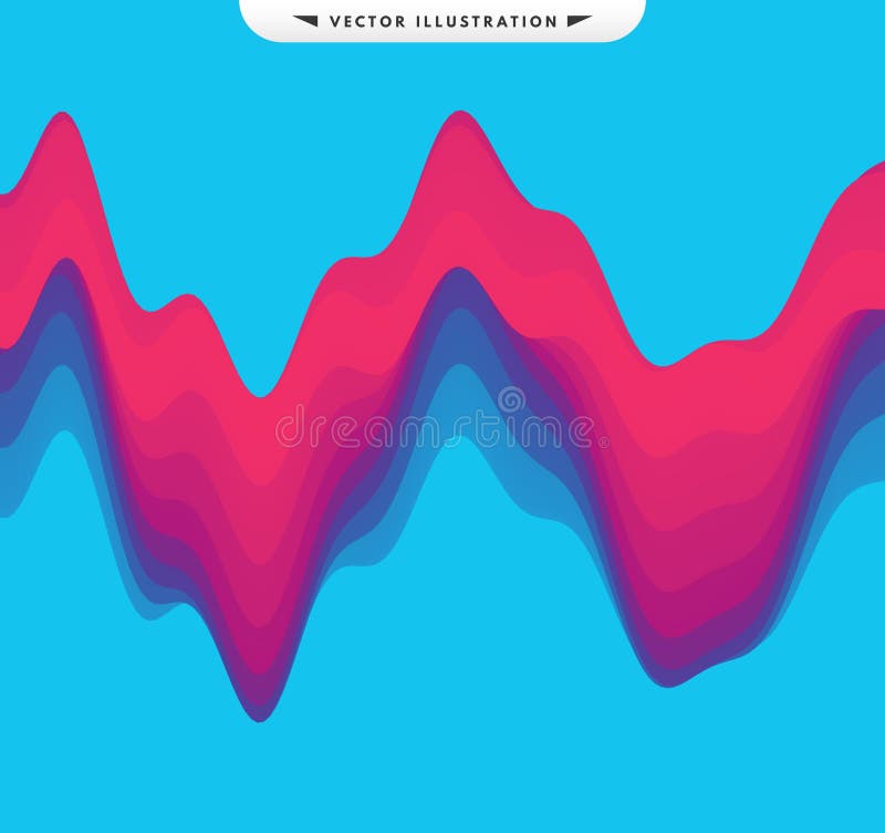 Abstract Waveform Background. 3d Technology Style. Vector Illustration ...