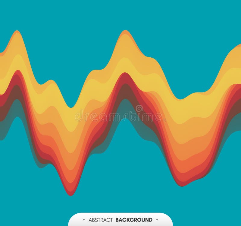 Abstract Waveform Background. 3d Technology Style Stock Vector ...