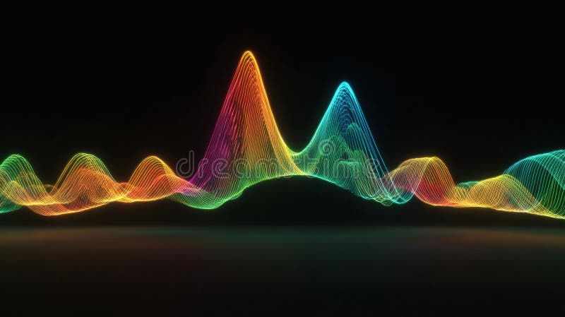 Abstract Waveform Color Gradient, Suitable for Use in Graphic Design ...