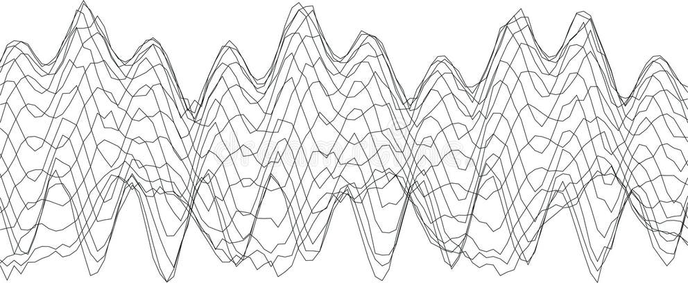 Abstract Waveform Grid Design for Technology and Digital Art Projects ...