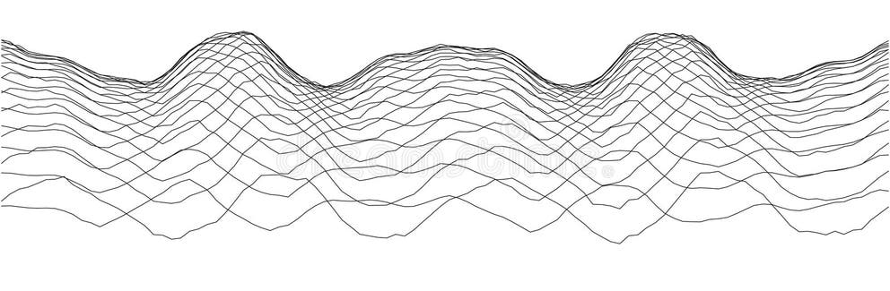 Abstract Waveform Lines Art for Modern Design and Decoration Projects ...
