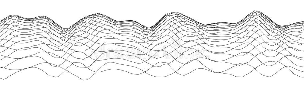 Abstract Waveform Lines Creating Dynamic Patterns for Design and Art Projects Stock Illustration ...