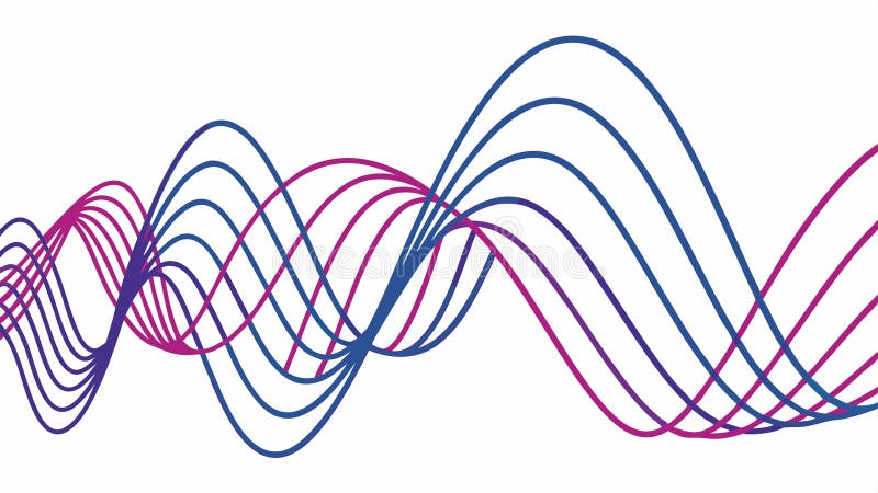Abstract Waveform Lines, Data Visualization, Digital Flow, Sound Waves ...