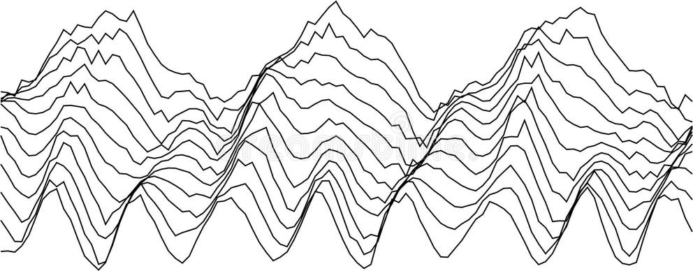 Abstract Waveform Pattern Design for Creative Prints and Visual Arts ...