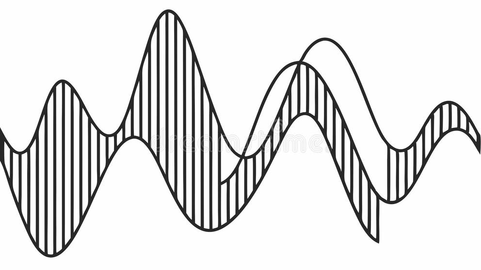 Abstract Waveform Pattern, Sound and Digital Data Visualization, Vector ...