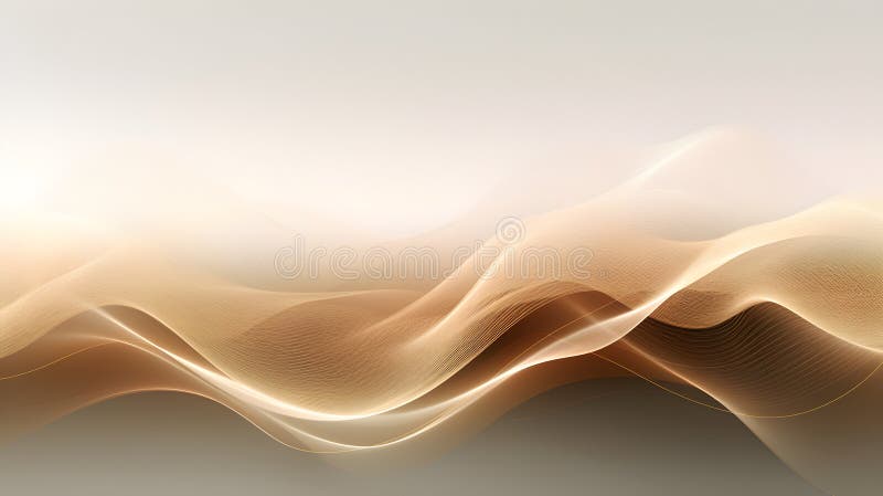 An Abstract Waveform on a Transparent Background Beige Color Stock ...