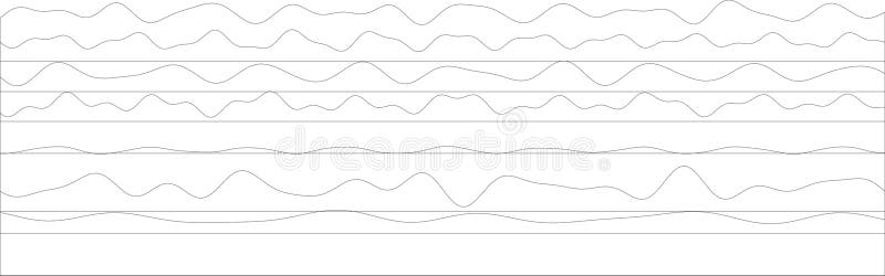 Abstract Waveforms: Dynamic Line Patterns in Minimalist Black and White ...