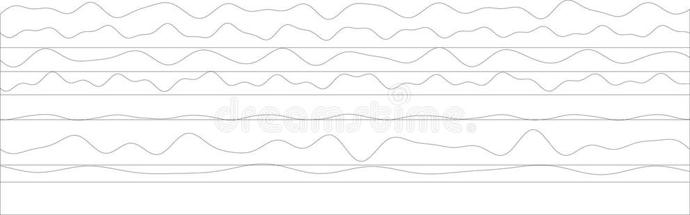 Abstract Waveforms: Dynamic Line Patterns in Minimalist Black and White ...