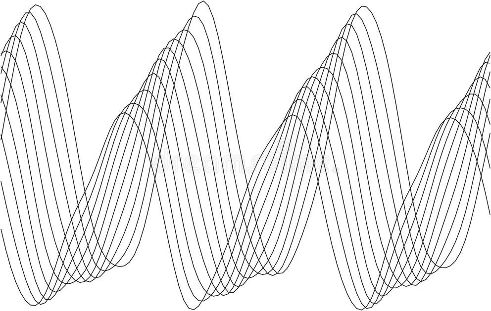 Abstract Waveforms Pattern for Modern Design and Decoration Projects ...