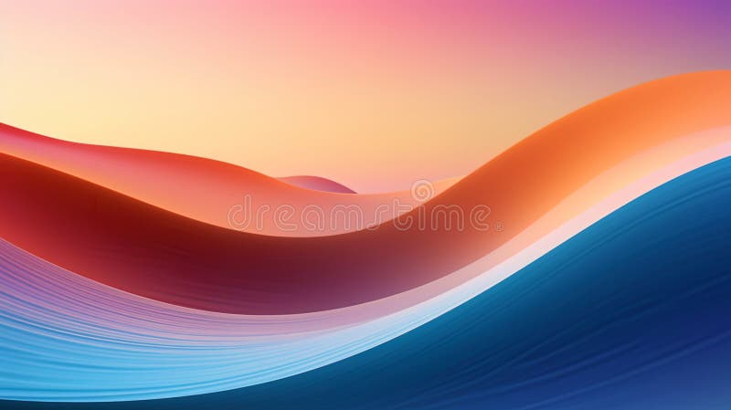 Abstract Waves Against the Backdrop of Dawn Stock Image - Image of ...