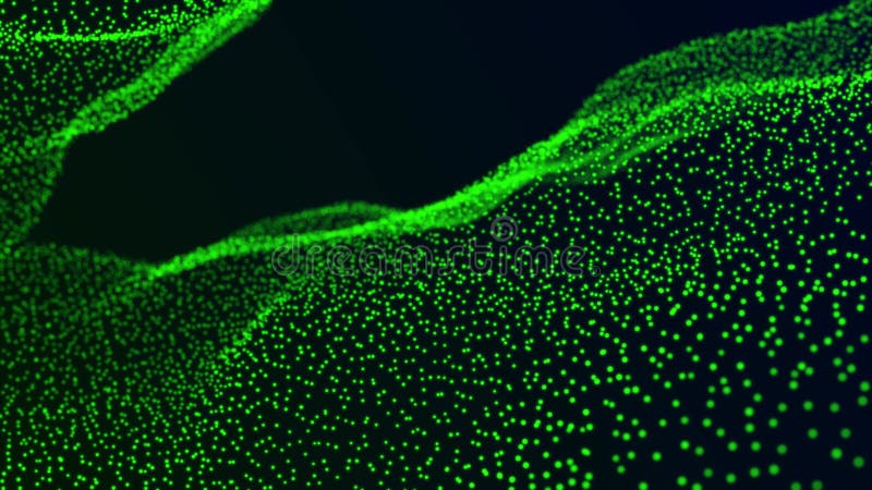 Abstract Waves Animation. Technology Particle Background 4K Stock ...