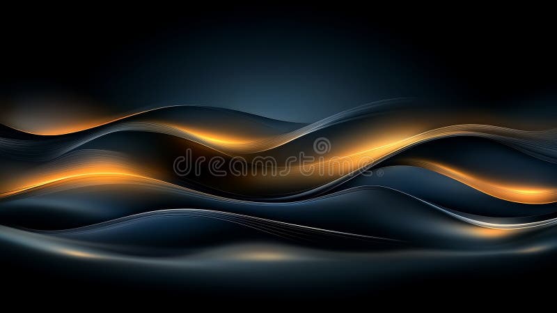 Abstract Waves Background Vector Design, Smooth Curves and Gradient ...