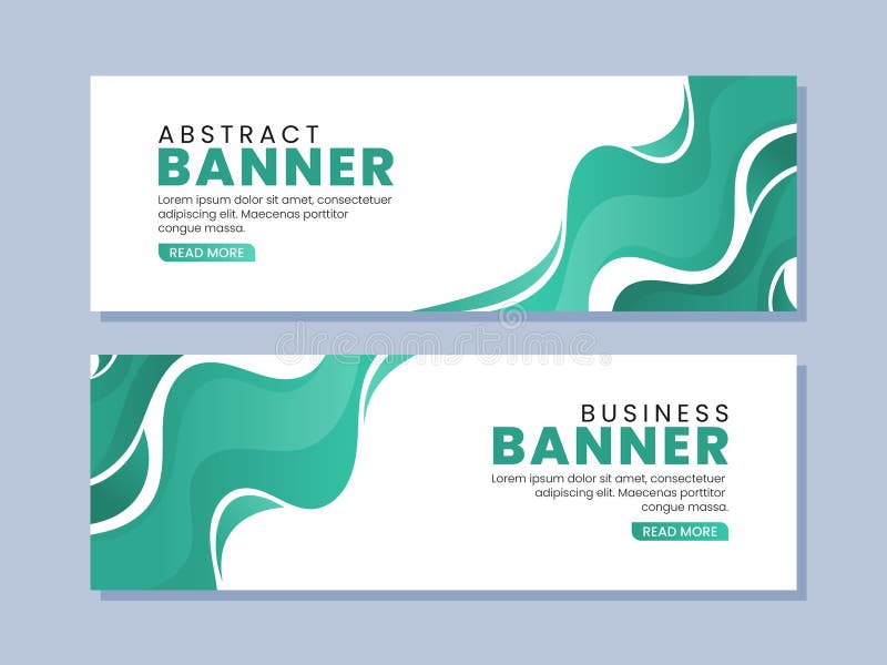 Abstract Waves Banner Template Stock Vector - Illustration of color ...