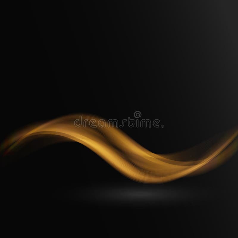 Abstract Waves on Black Background Stock Vector - Illustration of form ...