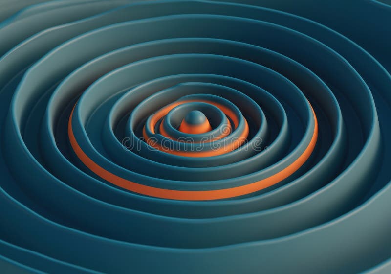 Abstract Waves in Blue and Orange Creating a Mesmerizing Ripple Effect ...